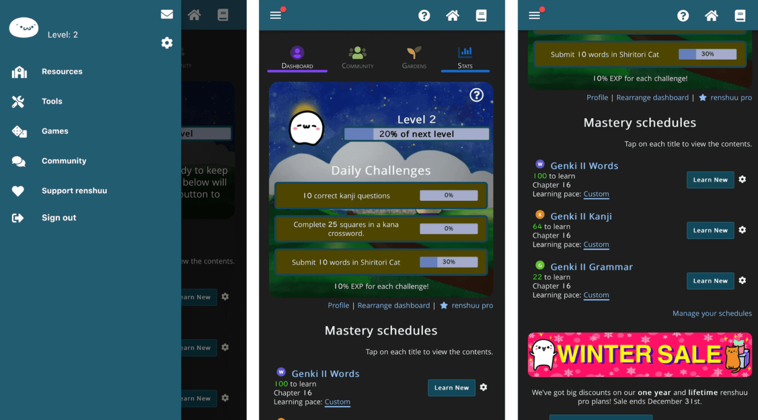 A Review on Learning Japanese with Renshuu