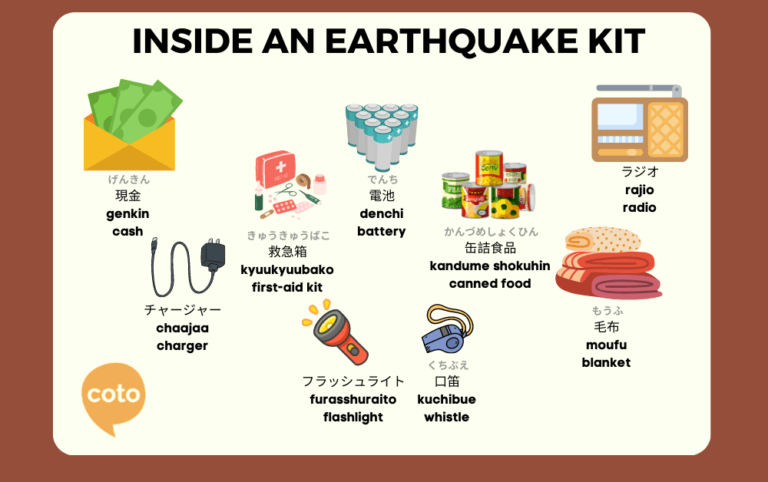 What To Do During an Earthquake in Japan: Emergency Kit, Vocabulary ...