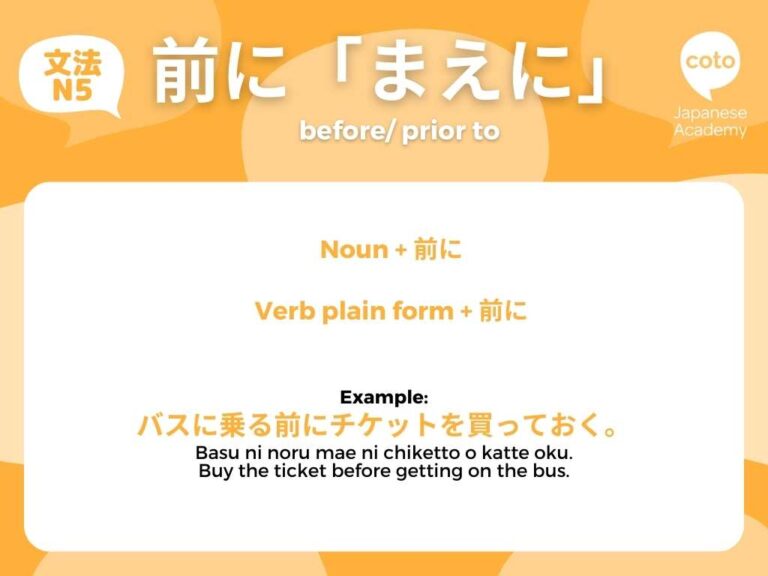 30 Must-know JLPT N5 Grammar Points | Coto Japanese Academy